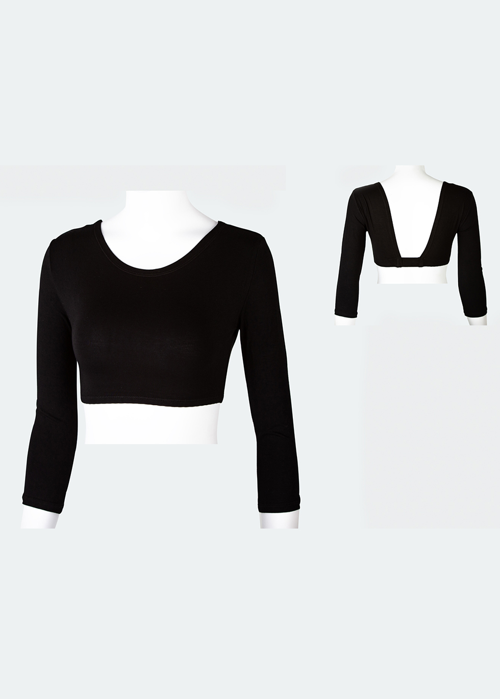 3/4 Sleeve Reversible Half Shirt Cleavage Cover - metalika